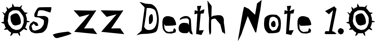 05_ZZ Death Note 1.0 font