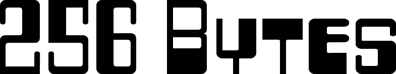256 Bytes Font 256-bytes-font