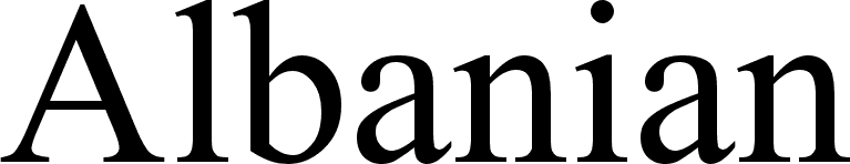 Albanian font