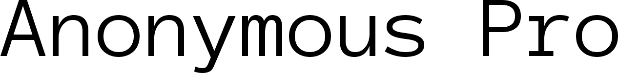 Anonymous Pro font