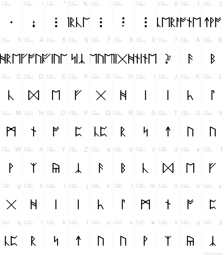 Anglo Saxon Runes Regular font