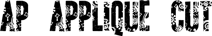 AP Applique Cut font