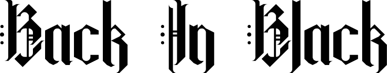 Back In Black Regular font