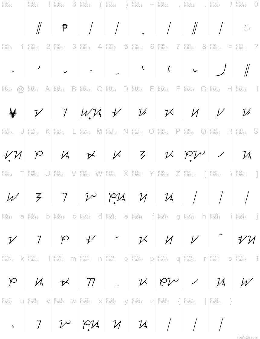 Baybayin Mangyan Hanunoo font