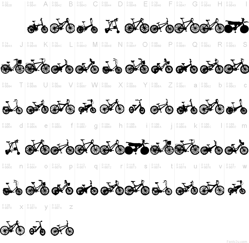 bicycle tfb font
