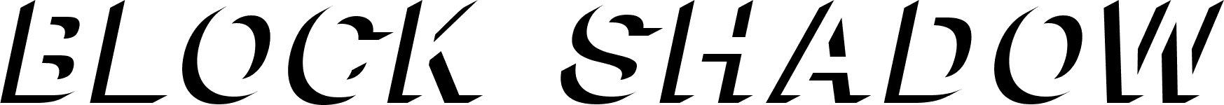 Block Shadow Bold Italic font