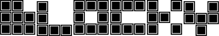 Blocky Outlined font