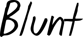Blunt font