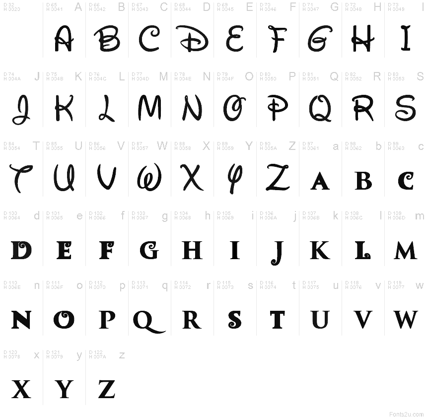 Descendants font