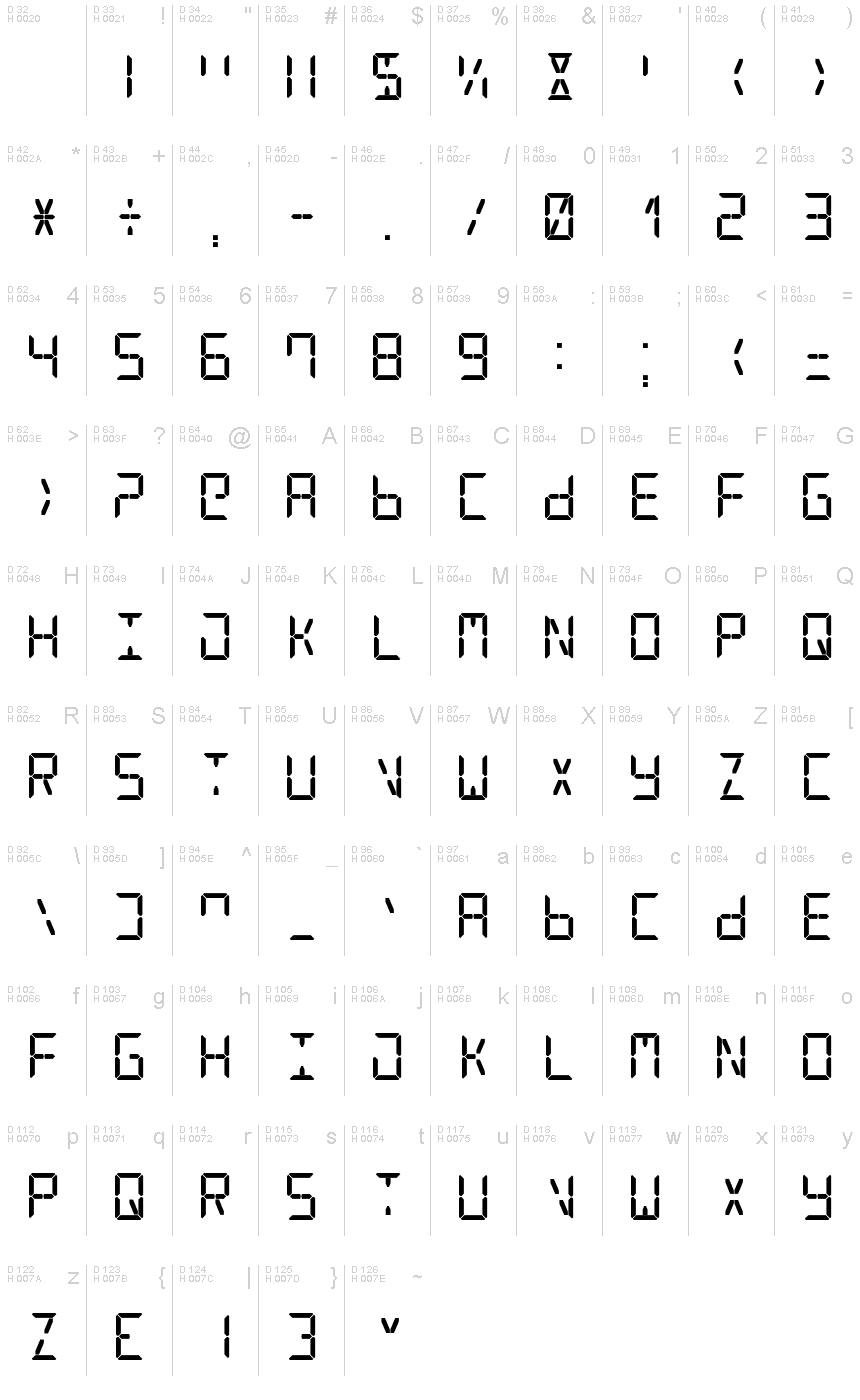 Digital Counter 7 font