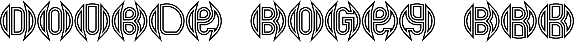 Double Bogey BRK font