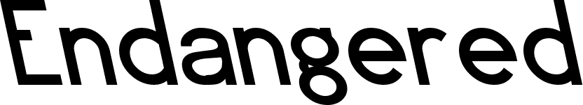 Endangered font