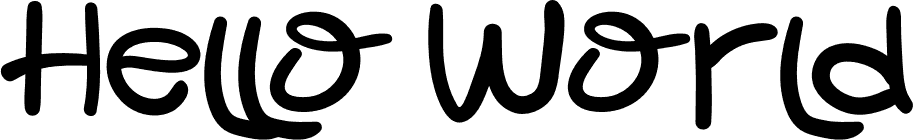 Hello World font