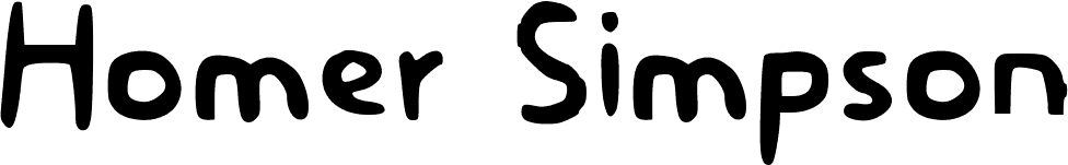 Homer Simpson Medium font