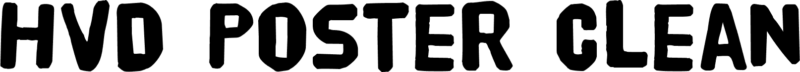 HVD Poster Clean font