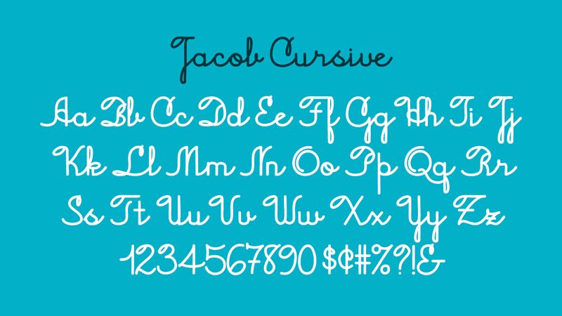 JacobCursive font