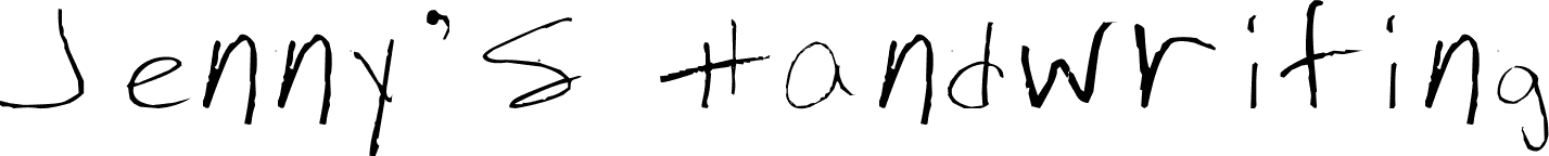Jenny's Handwriting font