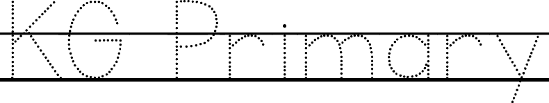 KG Primary Dots Lined Alt font