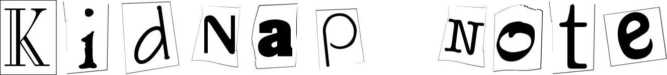Kidnap Note Medium font
