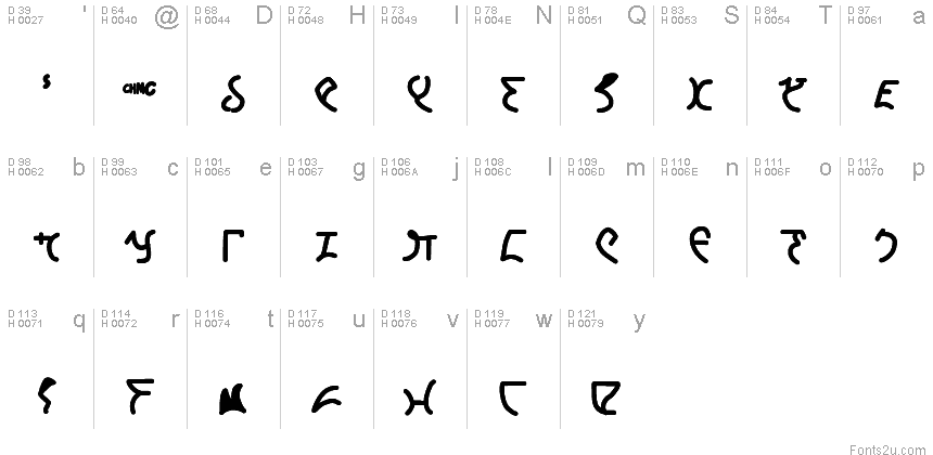 Klingon Hand Regular font
