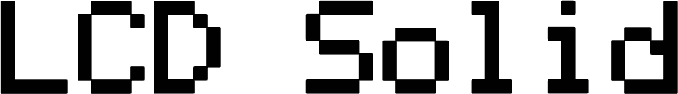LCD Solid font