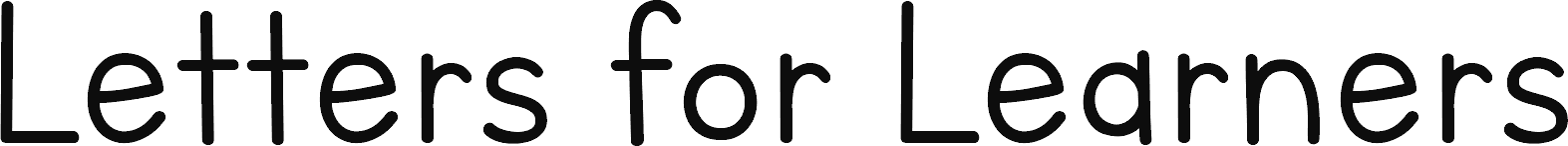 Letters for Learners font
