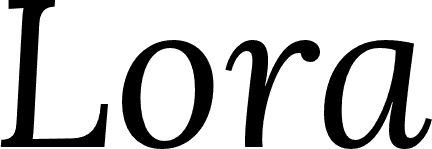 Lora Italic font