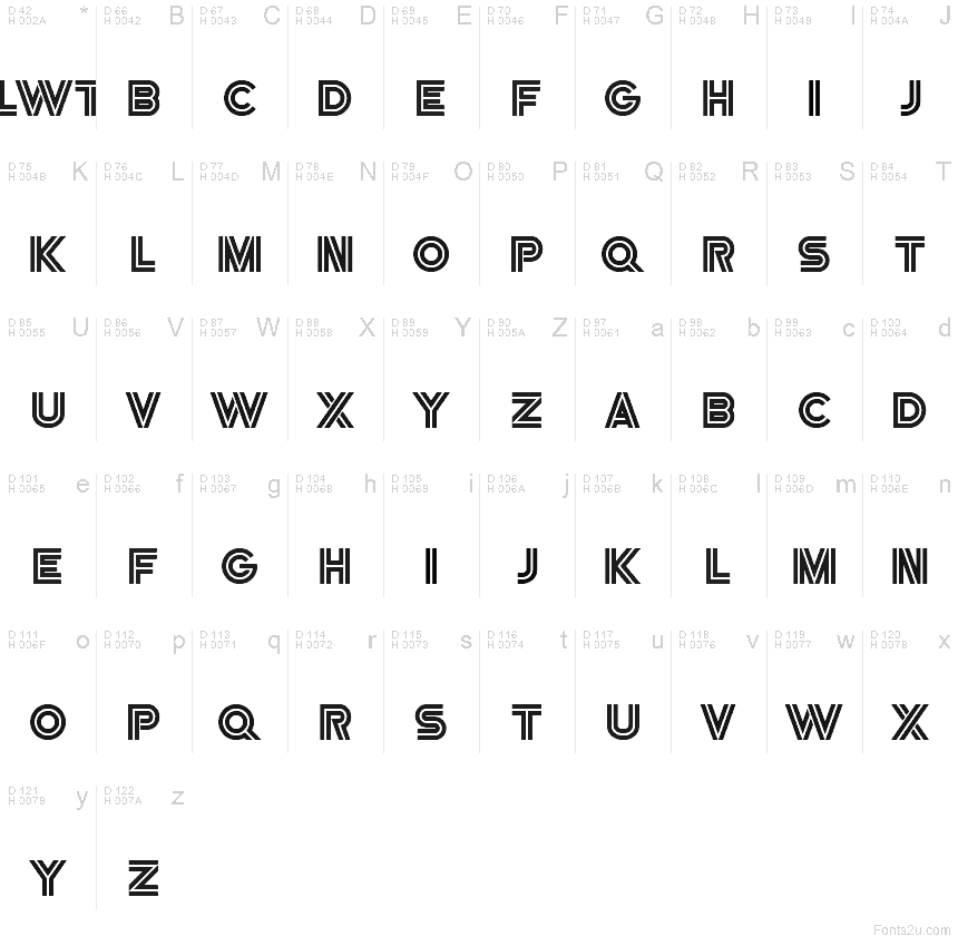 LWT 1996 font
