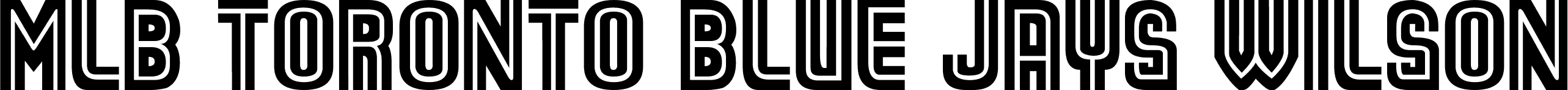 MLB Toronto Blue Jays Wilson font