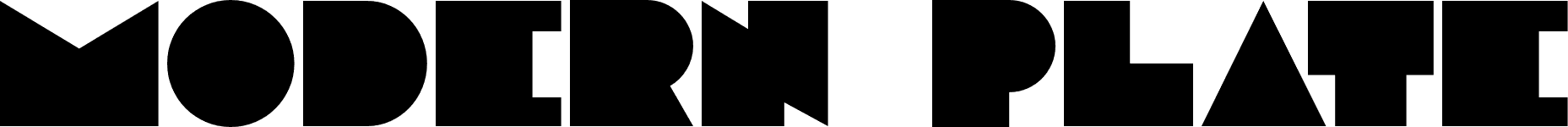 Modern plate font