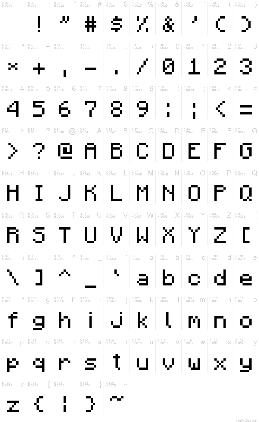 Mojang Regular font