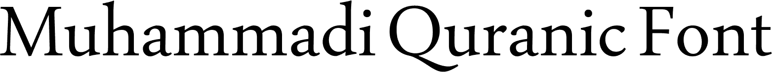Muhammadi Quranic Font font