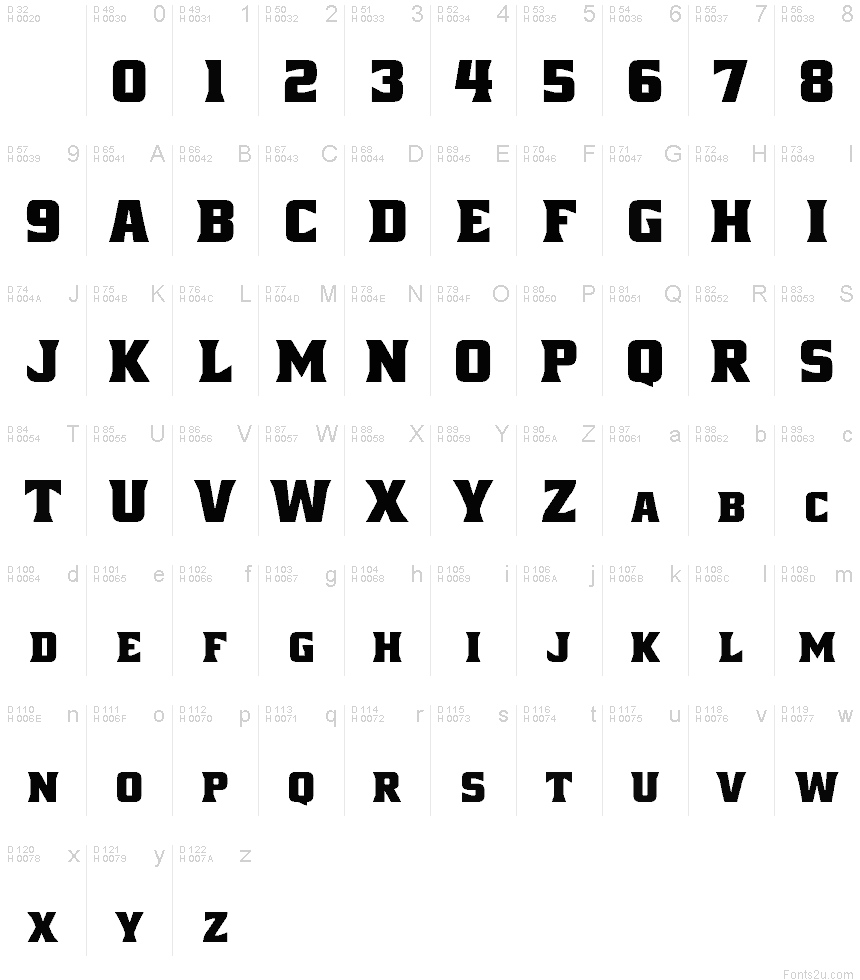 NCAA Cal Poly Mustangs font