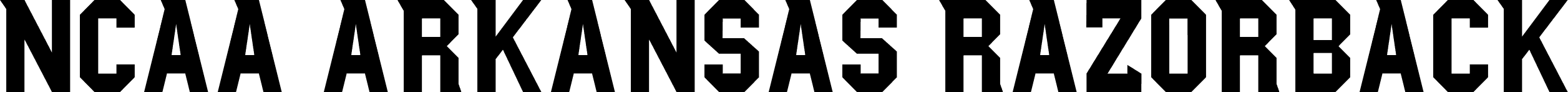 NCAA Arkansas Razorback font