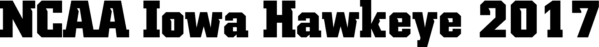 NCAA Iowa Hawkeye 2017 Bold font