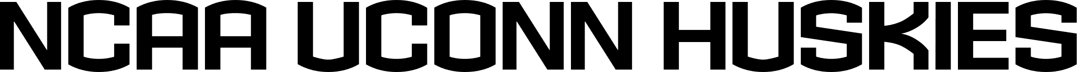 NCAA UConn Huskies Extended font