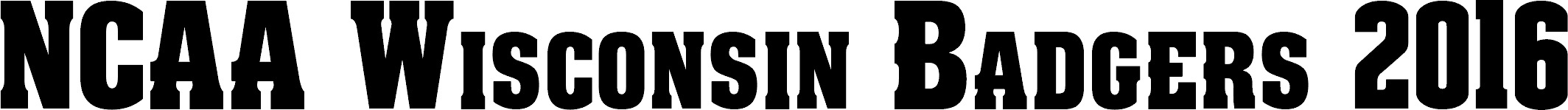 NCAA Wisconsin Badgers 2016 font