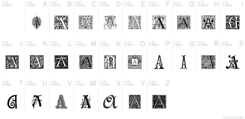 Ornamental Initials A font