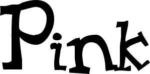 Pink font