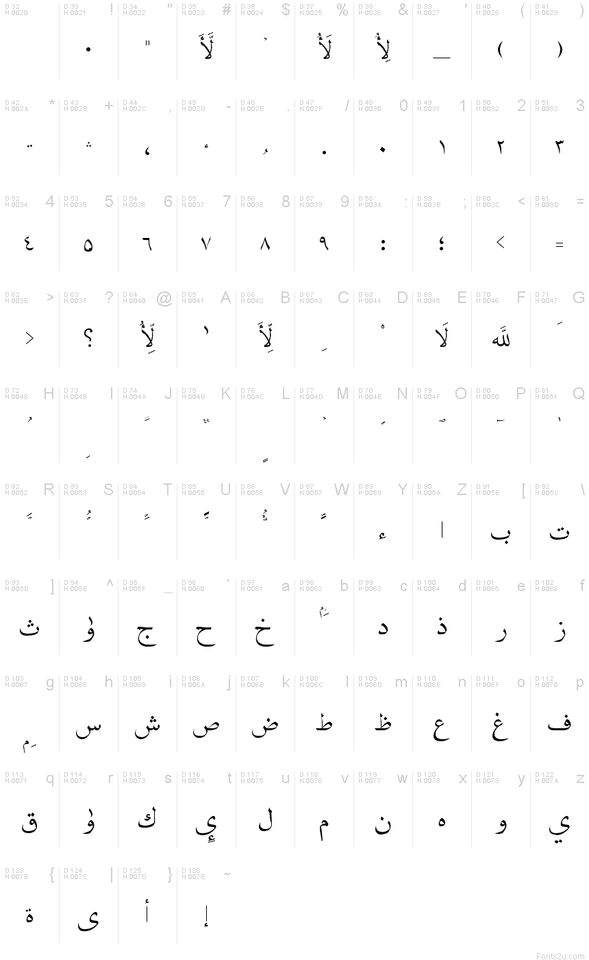 Quran Madina. font