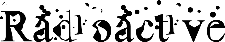 Radioactive Roman font