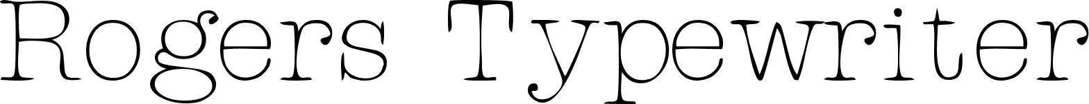 Rogers Typewriter font