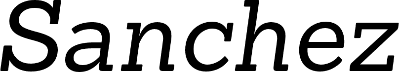 Sanchez-RegularItalic font