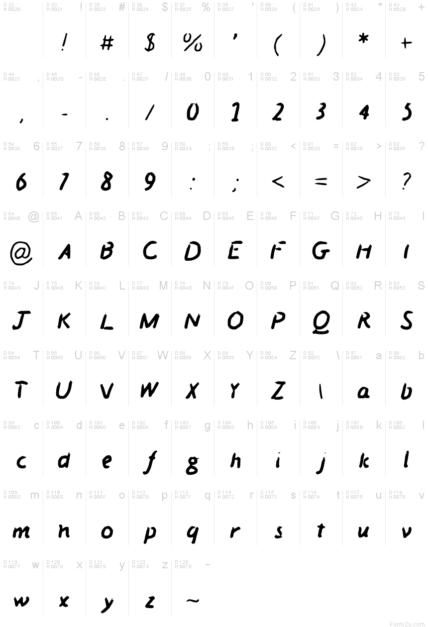 Scratch font