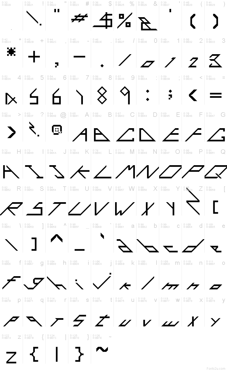 slant Regular font