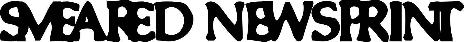 Smeared Newsprint font