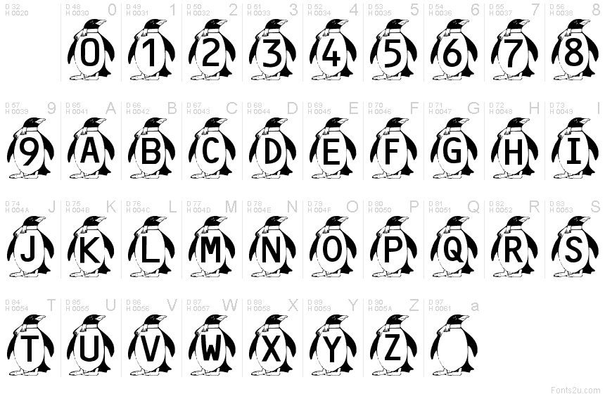 Summer's Penguins font