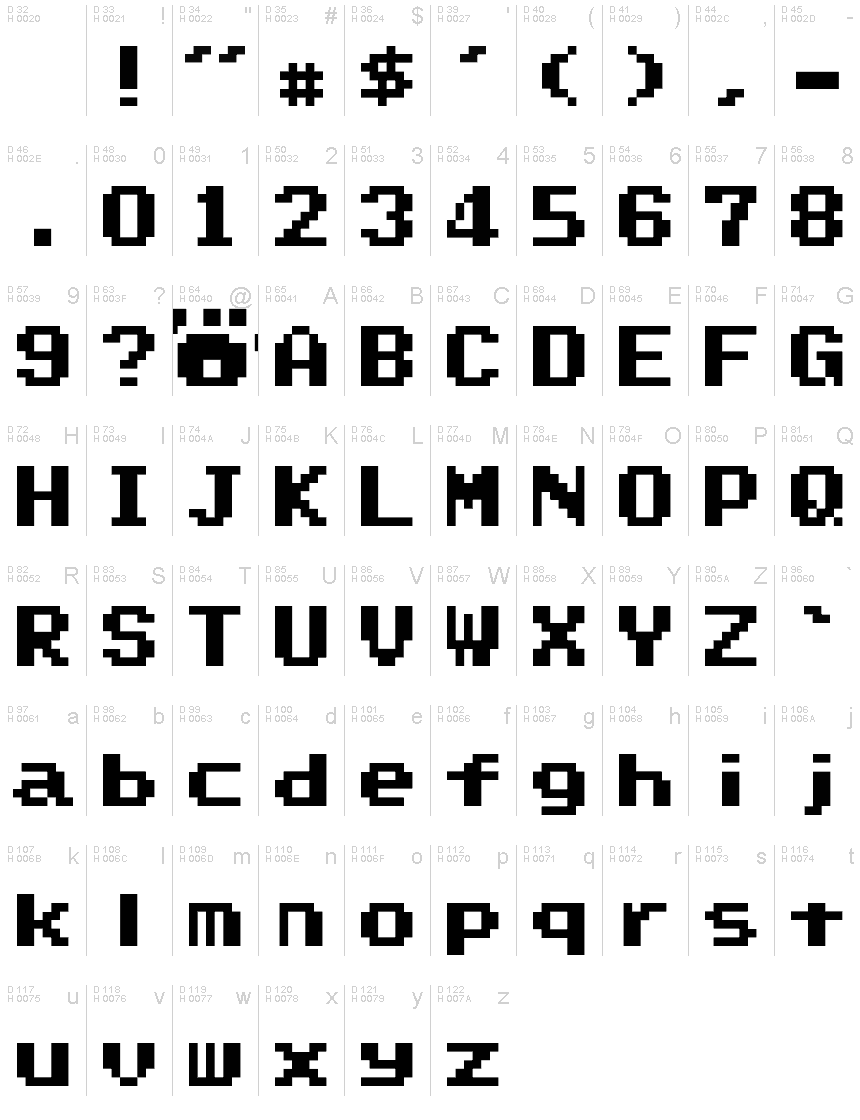 Super Mario World Text Box Regular font
