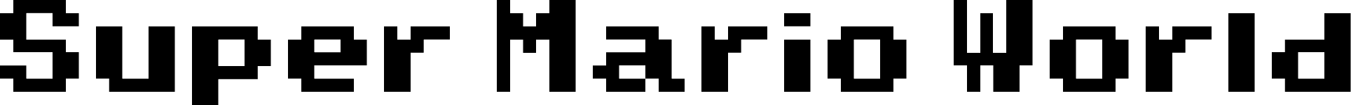 Super Mario World Regular font