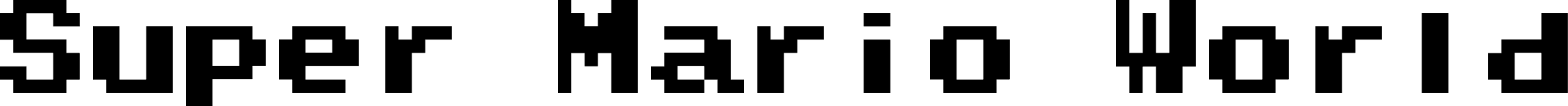 Super Mario World Text Box Regular font